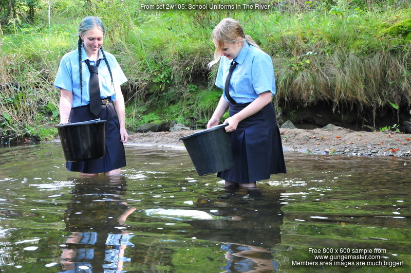 School Uniforms In The River - Purity and Felicity give each other a ...